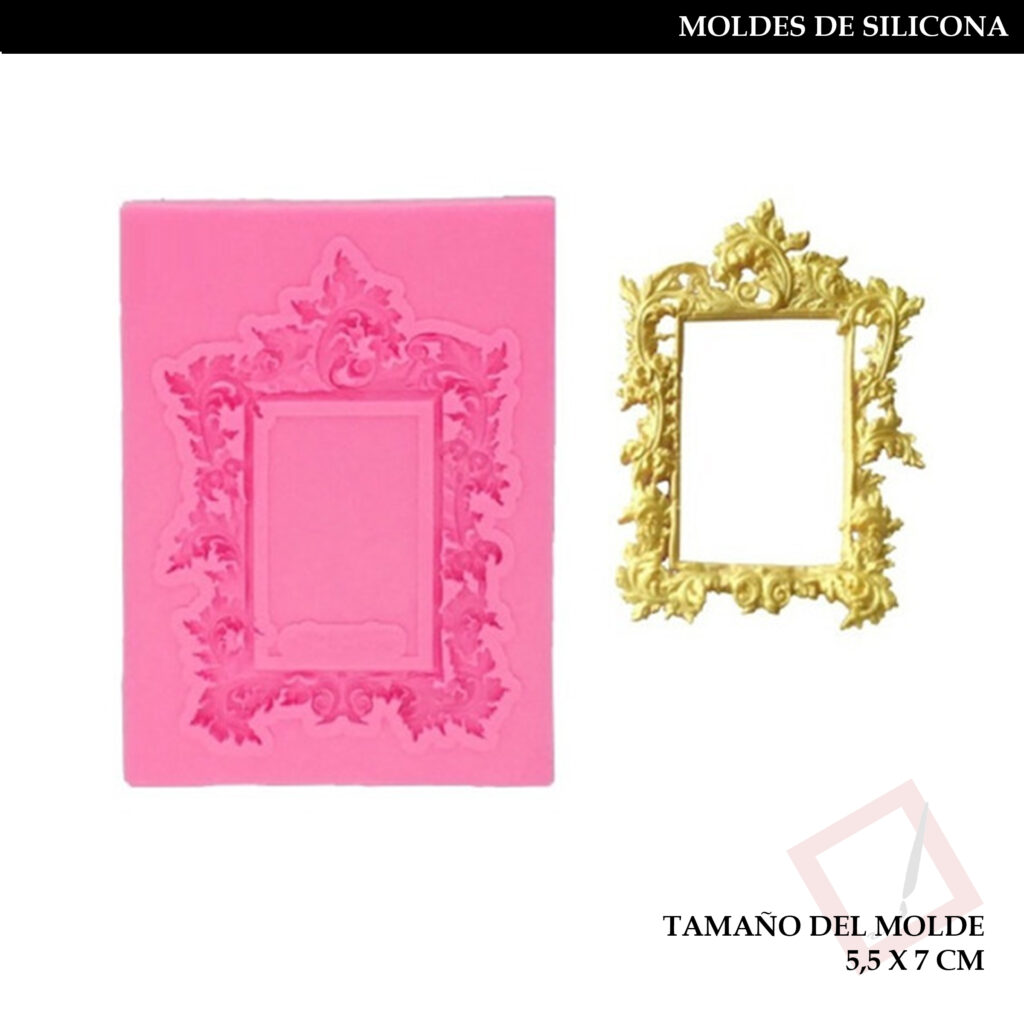 Molde Silicona Marco Rectangular Vintage Pequeño – PRECISE | Materiales ...